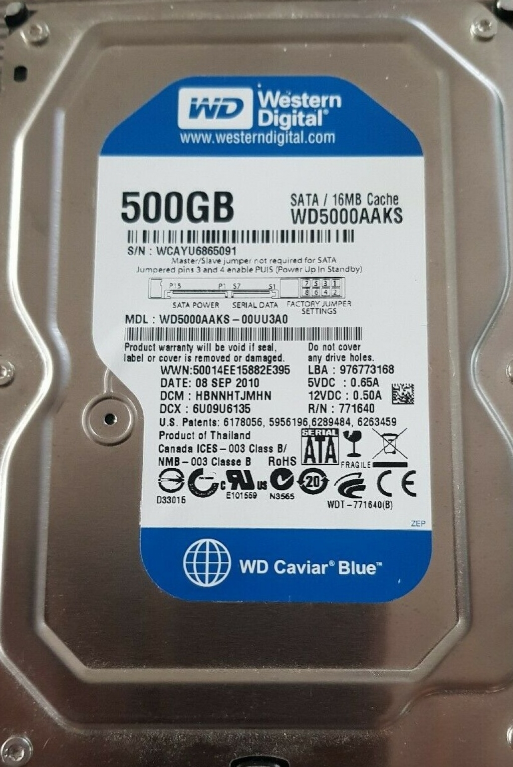 Shop007 - der Festplattenprofi - - Western Digital WD5000AAKS Caviar ...