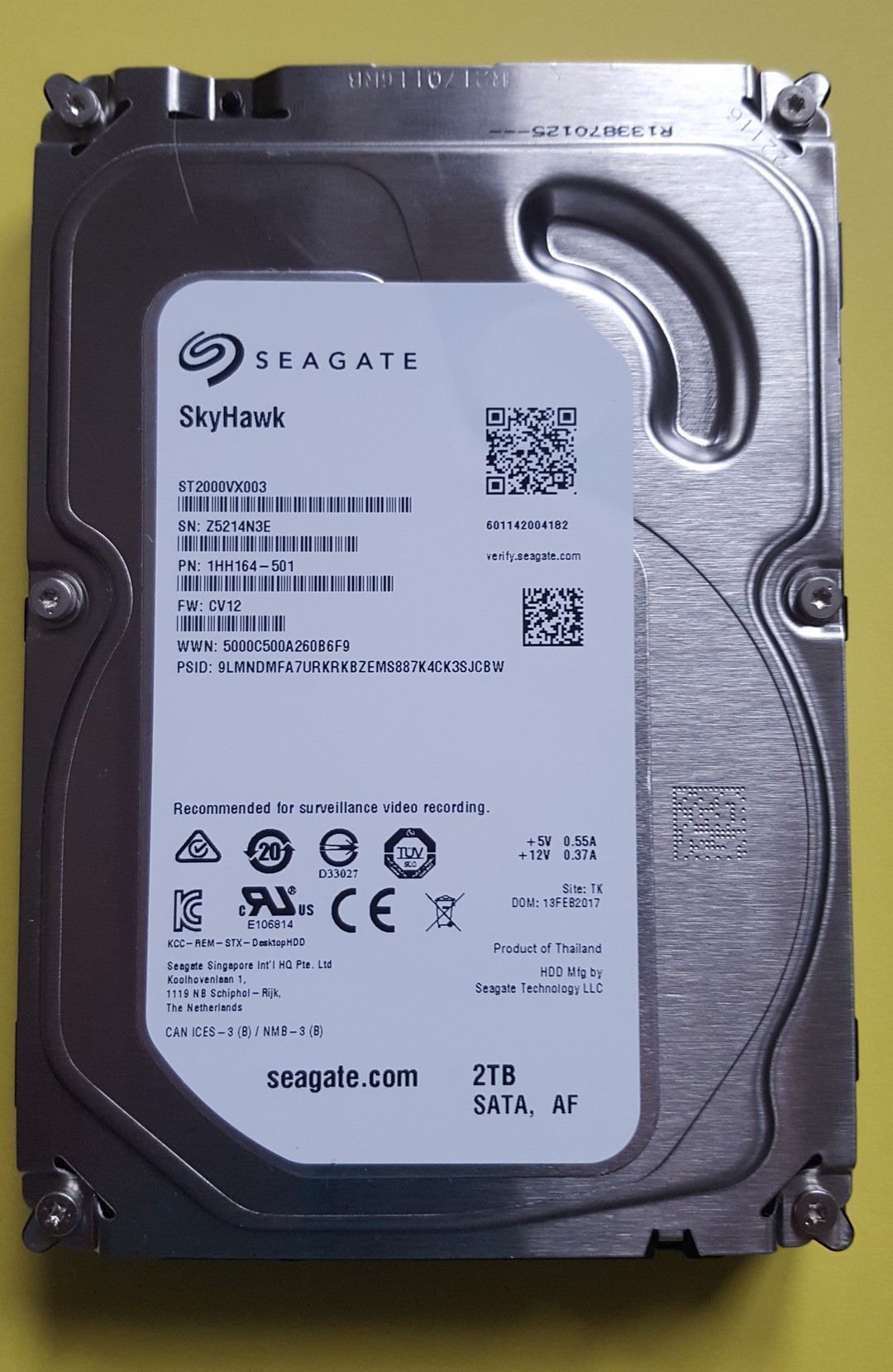 Shop007 - der Festplattenprofi - - Seagate ST2000VX003 2TB SATA 3,5"